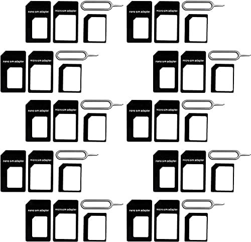 (10 Pack) New Nano Sim Card Adapter and Micro Sim Adapter and Nano to ...