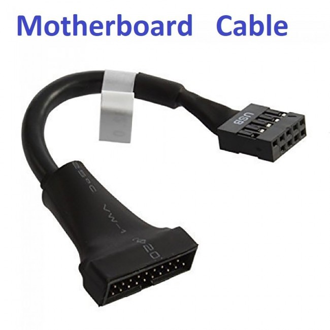 RiaTech 19 Pin USB 3.0 Male To 9 Pin USB 2.0 Female Motherboard Cable ...