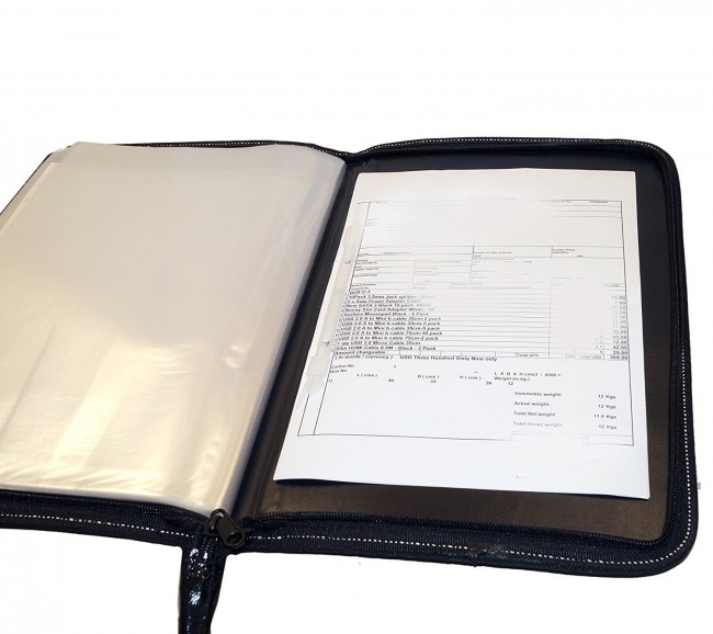 Storite Leather File and Folder for Document A4 Size with 40 ...