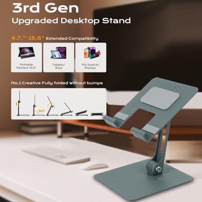 Storite Metal Foldable and Portable Laptop & Tablet Stand Holder, Anti ...