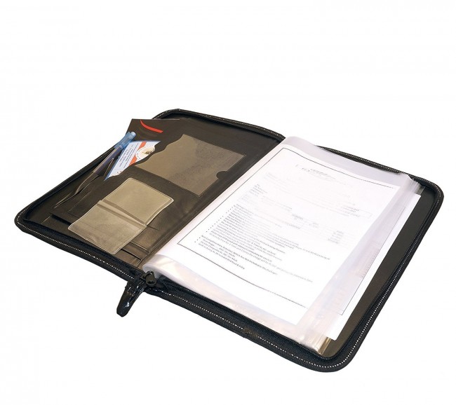 Storite Leather File and Folder for Document A4 Size with 40 ...