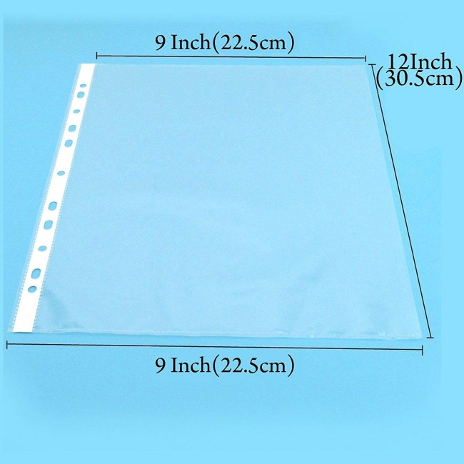 RiaTech 100 pcs document sleeves a4 transparent sheet protector 11 ...