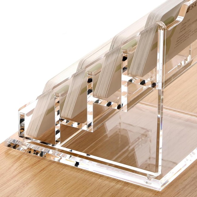 DAHSHA Premium Acrylic Transparent Crystal-Clear Visiting Business Card ...
