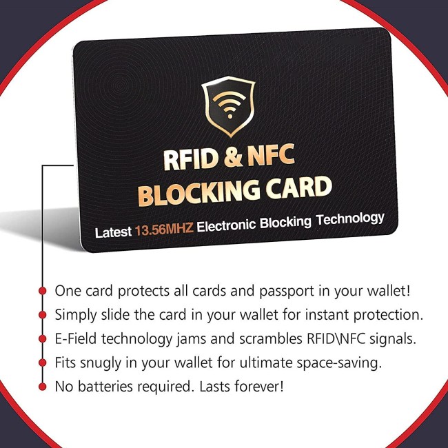 SAITECH IT 5 Pack RFID Blocking Card, One Card Protects Entire Wallet ...