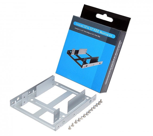 Storite Solid Steel SSD / HDD 2.5" to 3.5" Mounting Bracket / Kit ...