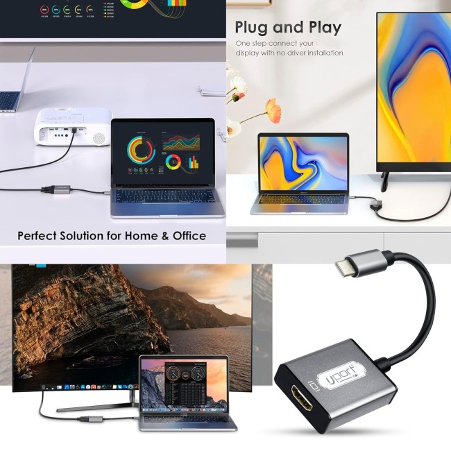 UPORT USB C to HDMI Adapter, 4K Type-C Port Hdmi Adapter, Compatible ...