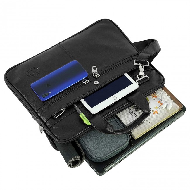 Storite PU Leather 14 Inch Laptop Shoulder Messenger Sling Office ...